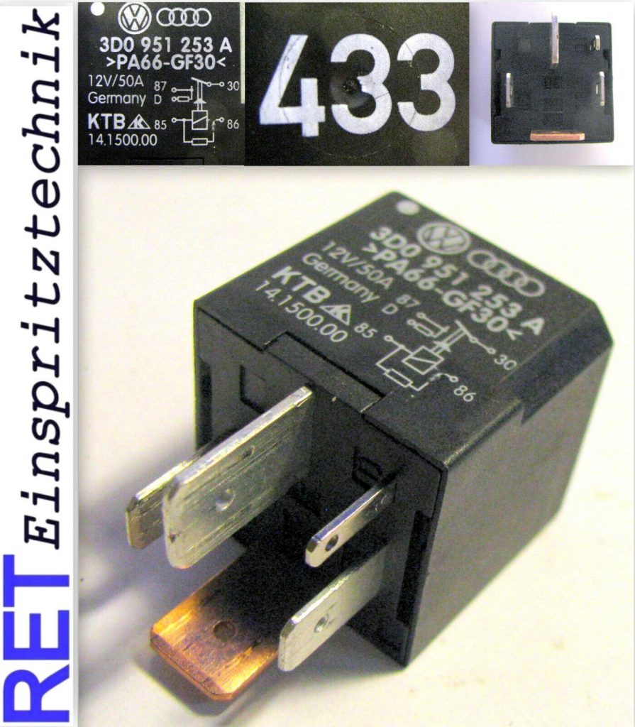 Relais 433 Steuerrelais 3D0951253A VW Touran original